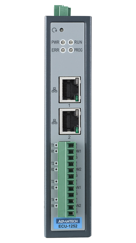 ECU-1252 - TI Cortex A9 Industrial Communication Gateway with 2 x CAN, 2 x LAN, 2 x COM Ports - 研华